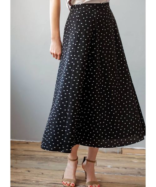 STYLE DELI（スタイルデリ）の「【Made in JAPAN】辛口ドットミディ丈