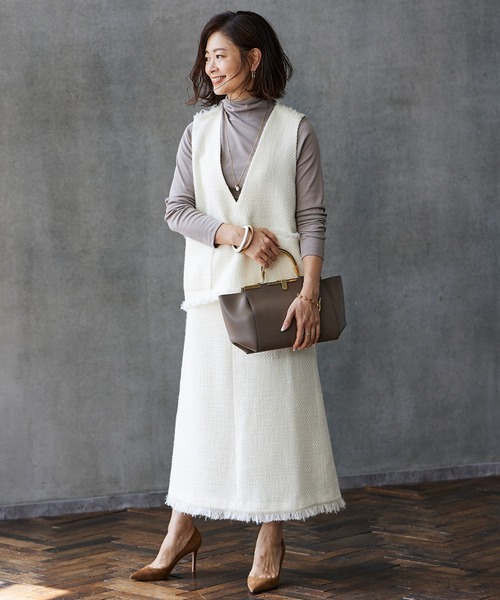 INED（イネド）の「【INED×三尋木奈保コラボ】華やぎツイードのマーメイドスカート（スカート）」 - WEAR