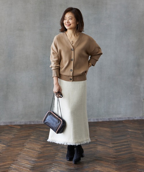 INED（イネド）の「【INED×三尋木奈保コラボ】華やぎツイードのマーメイドスカート（スカート）」 - WEAR