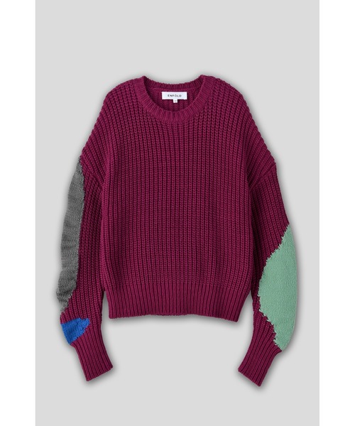 ENFOLD（エンフォルド）の「Crumply Motif PULLOVER（ニット/セーター）」 - WEAR