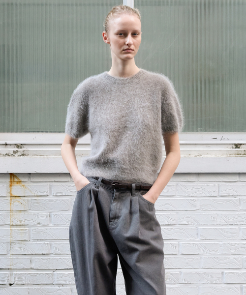Angora Puff-Sleeve Knit - Mocha Brown（ニット/セーター）｜LEVAR（レバー）のファッション通販 ...