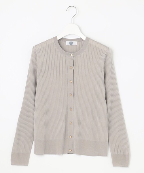 J.PRESS（ジェイプレス）の「【洗える・イージーケア】 SYNTHETIC BASIC ワイドリブ クルーネック カーディガン（カーディガン/ボレロ）」 - WEAR