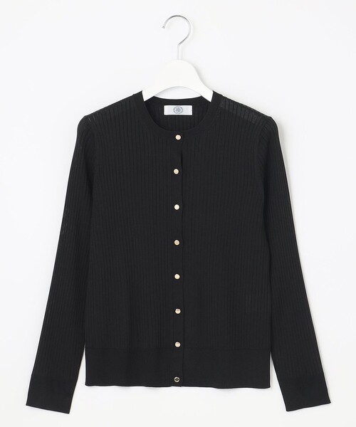 J.PRESS（ジェイプレス）の「【洗える・イージーケア】 SYNTHETIC BASIC ワイドリブ クルーネック カーディガン（カーディガン/ボレロ）」 - WEAR