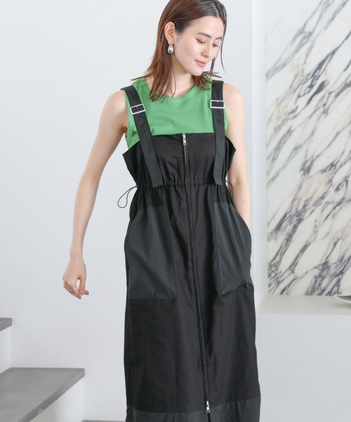 LEPSIM（レプシィム）の「異素材ZIPジャンスカ 121994（ジャンパースカート）」 - WEAR