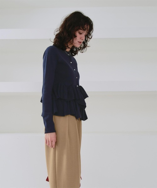 titivate（ティティベイト）の「フリルヘムニットカーディガン（カーディガン/ボレロ）」 - WEAR