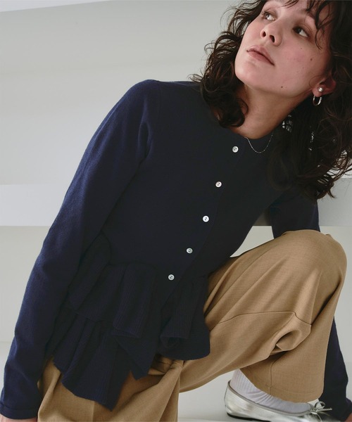 titivate（ティティベイト）の「フリルヘムニットカーディガン（カーディガン/ボレロ）」 - WEAR