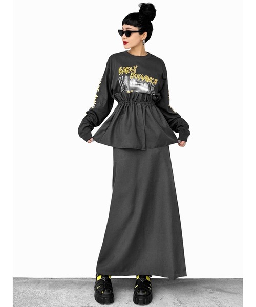 LVEU.（ラブユ.）の「【LVEU.】ヘザーエステルツイルマルチウェイペプラムスカート(Ai select) / スカート マルチ ロング ショート ツイル レイヤード ストレート フレア ...