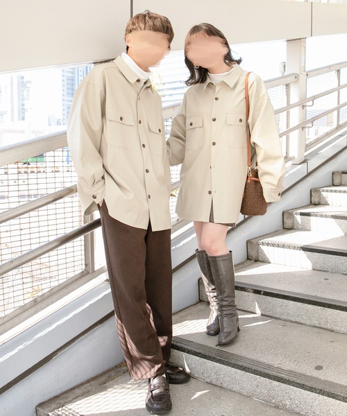 PairPair（ペアペア）の「CPOフェイクレザーシャツ(ユニセックス)（シャツ/ブラウス）」 - WEAR