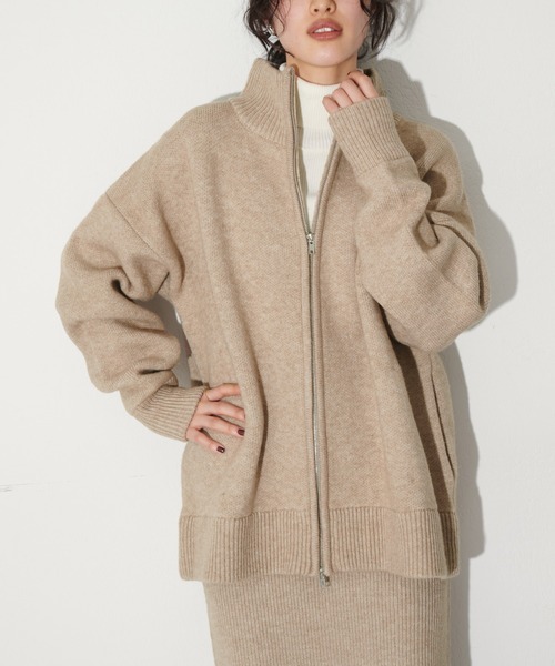 LARUTA（ラルータ）の「【LARUTA】ダブルZIPニットカーディガン（カーディガン/ボレロ）」 - WEAR