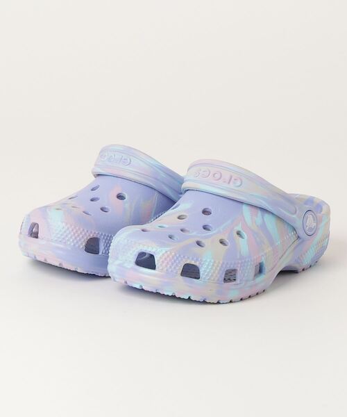 crocs クロックス 18-21 CLASSIC MARBLED CLOG K クラシック マーブル クロッグ キッズ 207464-5Q7 ...