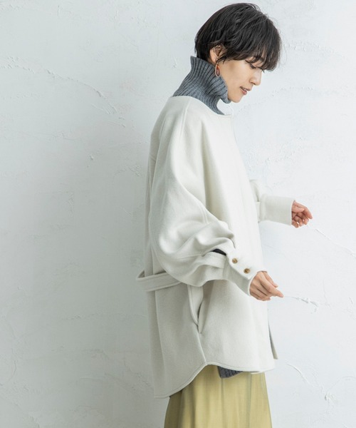 CIENA（シエナ）の「【CIENA】ウール混ボリュームショートコート（ノーカラージャケット）」 - WEAR