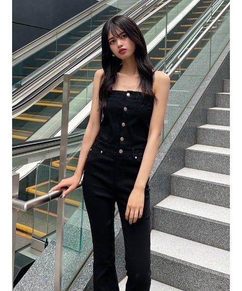 ENVYM（アンビー）の「ストレッチフレアAIO（つなぎ/オールインワン）」 - WEAR