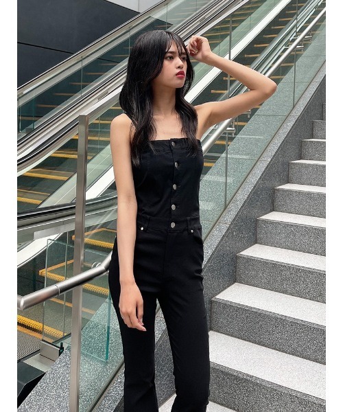 ENVYM（アンビー）の「ストレッチフレアAIO（つなぎ/オールインワン）」 - WEAR