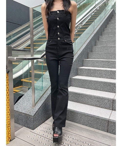 ENVYM（アンビー）の「ストレッチフレアAIO（つなぎ/オールインワン）」 - WEAR