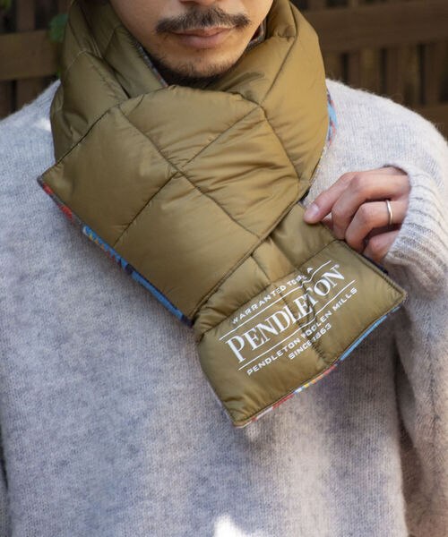 TAION（タイオン）の「【WEB限定】【TAION/タイオン】×【PENDLETON/ペンドルトン】リバーシブルマフラー パッカブル（マフラー）」 - WEAR