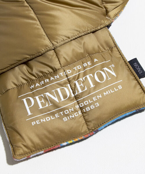 TAION（タイオン）の「【WEB限定】【TAION/タイオン】×【PENDLETON/ペンドルトン】リバーシブルマフラー パッカブル（マフラー）」 - WEAR