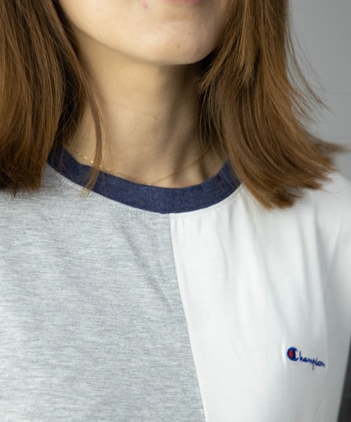 Champion（チャンピオン）の「Champion CW-RS311 UVカット バイカラー切り替え リンガー 半袖 Tシャツ（Tシャツ/カットソー）」 - WEAR