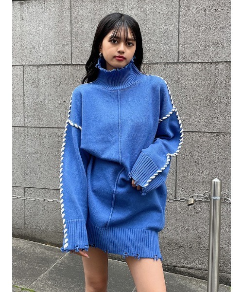 ENVYM（アンビー）の「ステッチタートルKNIT OP（ワンピース）」 - WEAR