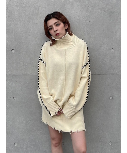 ENVYM（アンビー）の「ステッチタートルKNIT OP（ワンピース）」 - WEAR