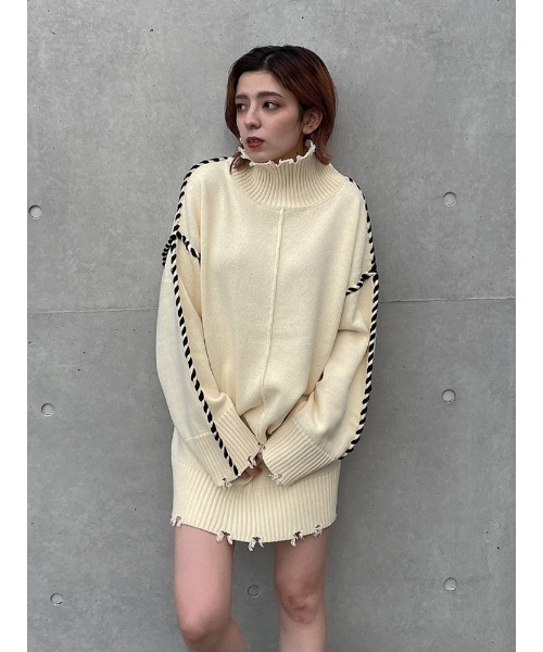 ENVYM（アンビー）の「ステッチタートルKNIT OP（ワンピース）」 - WEAR