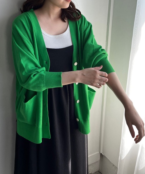 LOWRYS FARM（ローリーズファーム）の「ハイゲージミドルカーディガンロングスリーブ 178902（カーディガン/ボレロ）」 - WEAR