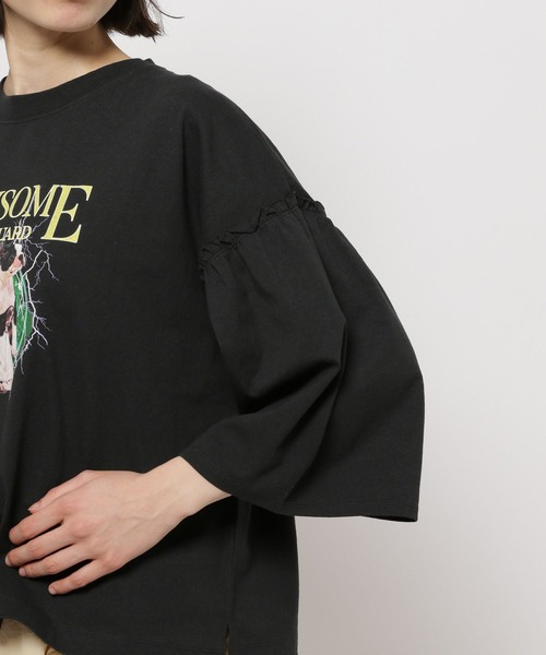 niko and...（ニコアンド）の「スペースアニマルフリルTEE（Tシャツ/カットソー）」 - WEAR