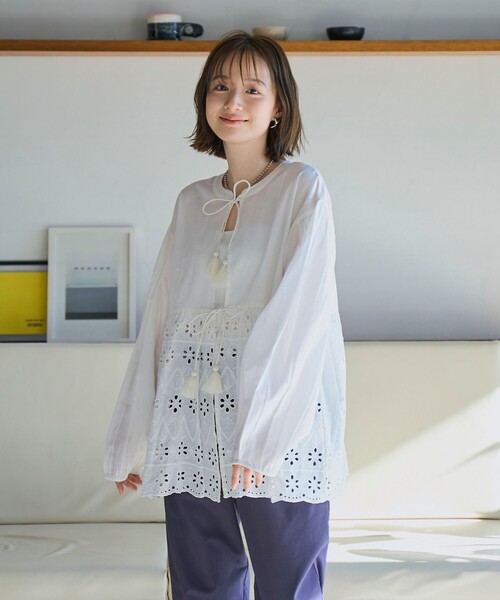 coen（コーエン）の「MARKET（マーケット）2way シフリレース ブラウス（シャツ/ブラウス）」 - WEAR