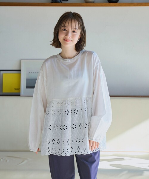 coen（コーエン）の「MARKET（マーケット）2way シフリレース ブラウス（シャツ/ブラウス）」 - WEAR