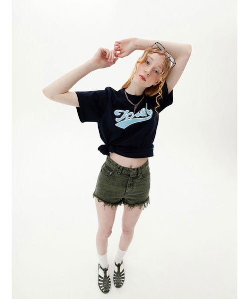 KIRSH（キルシー）の「KIRSH COLOR DYEING FRINGE DENIM SHORT PANTS KH/フリンジデニムショート ...