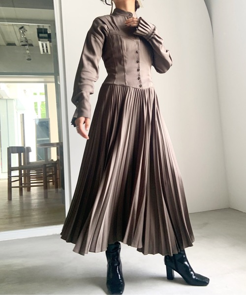 Ameri（アメリ）の「SHAPELY CORSET DRESS（ワンピース）」 - WEAR