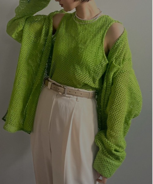 AMERI（アメリ）の「CROCHET INNER SET SHIRT（シャツ/ブラウス）」 - WEAR