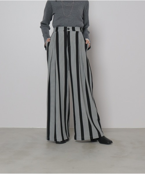 【セール】ストライプワイドパンツ（その他パンツ）｜OandI（オーアンドアイ）のファッション通販 - ZOZOTOWN