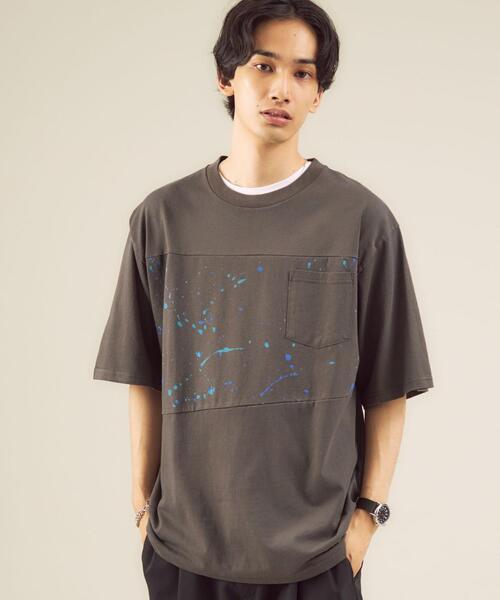 green label relaxing（グリーンレーベルリラクシング）の「＜GLR/ lab＞ スプラッシュ クルーネック 半袖 Tシャツ ...