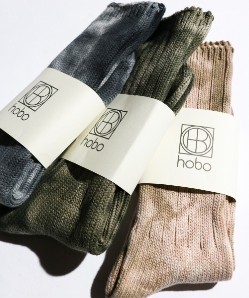 hobo（ホーボー）の「HOBO/ホーボー CAMO TIE-DYED CREW SOCKS C/N/PU タイダイクルーソックス（ソックス ...
