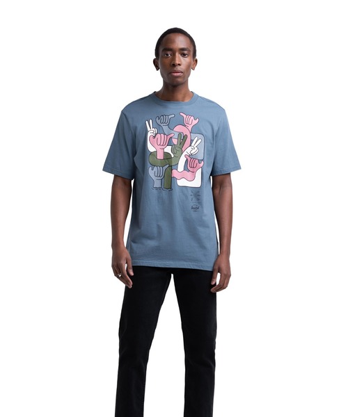 Herschel Supply（ハーシェルサプライ）の「Group Hands Tee Mens Kevin Butler S/S TEE 半袖Tシャツ ショートスリーブ（Tシャツ/カットソー ...