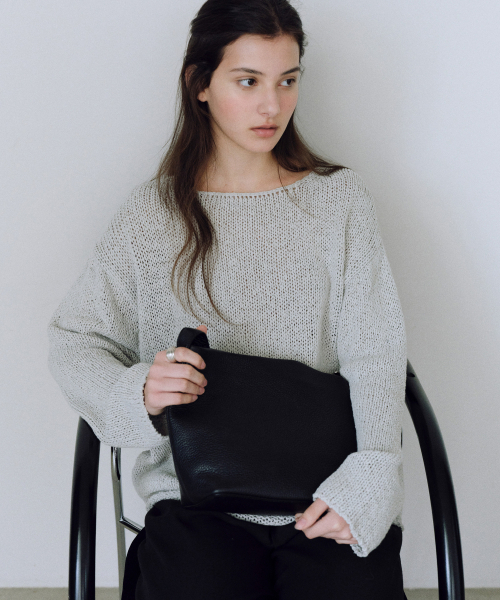 URAGO（ユラーゴ）の「Basey linen boatneck knit（ニット/セーター）」 - WEAR