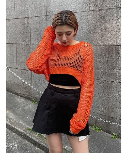 ENVYM（アンビー）の「メッシュショートKNIT（ニット/セーター）」 - WEAR