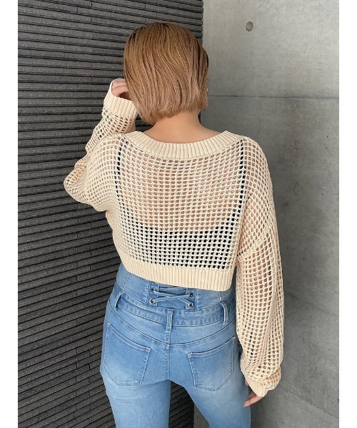 ENVYM（アンビー）の「メッシュショートKNIT（ニット/セーター）」 - WEAR