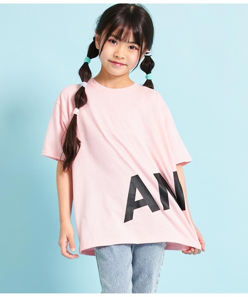ANAP kids（アナップキッズ）の「ANAPロゴ前後プリントビッグTシャツ【親子お揃い】（Tシャツ/カットソー）」 - WEAR