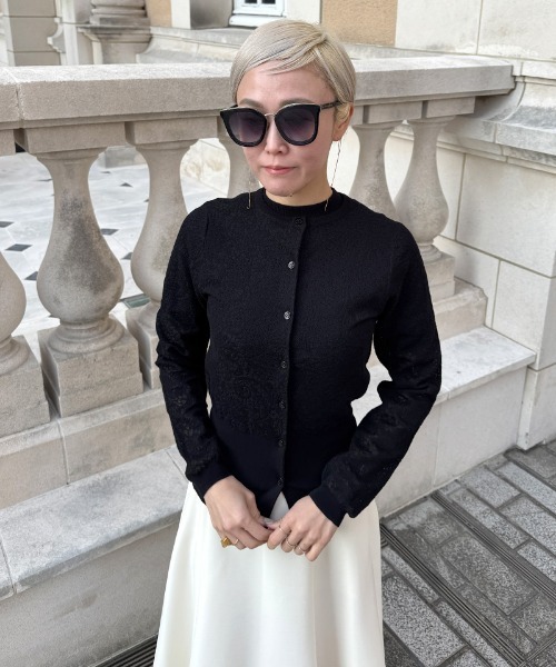JENNE（ジェンヌ）の「ステンドグラス編みカーディガン（カーディガン/ボレロ）」 - WEAR