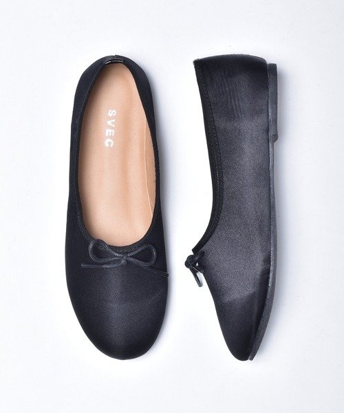 SVEC（シュベック）の「甲深 バレエシューズ ballet shoes / 甲深 リボンパンプス（バレエシューズ）」 - WEAR