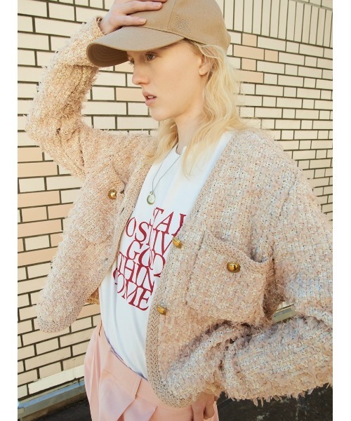 Mila Owen（ミラオーウェン）の「ニットツイードショートジャケット（カーディガン/ボレロ）」 - WEAR