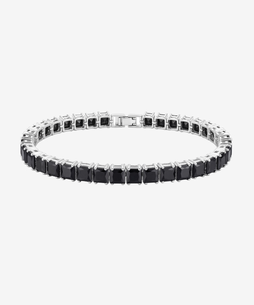 [BLACKLABEL] Square Cubic Train Bracelet (Black)（ブレスレット）｜BLACK PURPLE ...