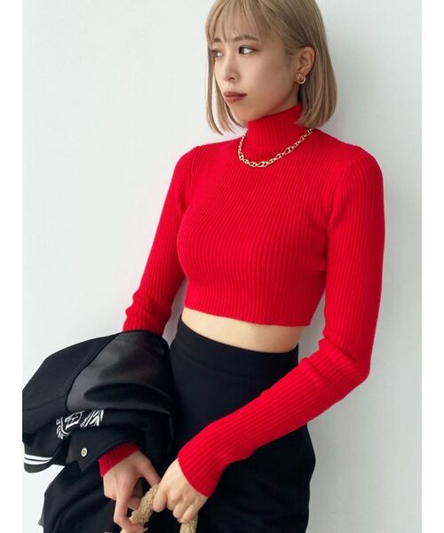 EMODA（エモダ）の「ハイネッククロップニット（ニット/セーター）」 - WEAR