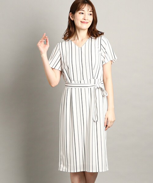 クード シャンス（COUP DE CHANCE）/【ラクに着られる日本製洗える】ランダム調ストライプ柄ワンピース COUP DE CHANCE（クードシャンス）の「◇【ラクに着られる/日本製