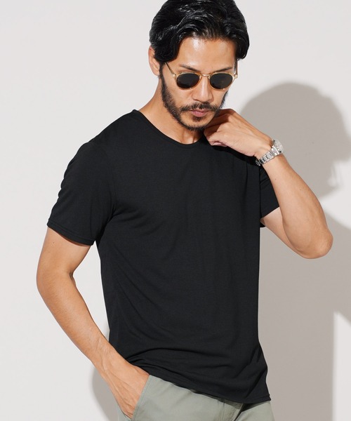roshell（ロシェル）の「ストレッチTRクルーネック無地半袖Tシャツ（Tシャツ/カットソー）」 - WEAR