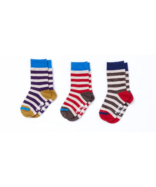 stample（スタンプル）の「3P ｽﾗﾌﾞﾎﾞｰﾀﾞｰ ｸﾙｰｿｯｸｽ（ソックス/靴下）」 - WEAR