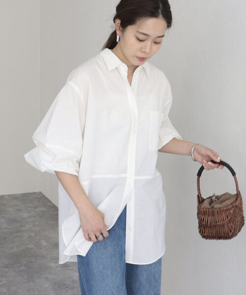 fredy emue（フレディエミュ）の「【fredy emue】エアリーコットンバックオープンシャツ（シャツ/ブラウス）」 - WEAR