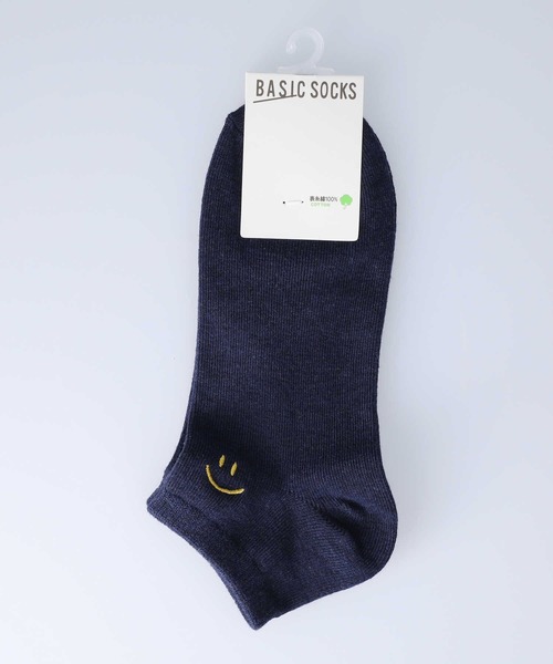 Right-on（ライトオン）の「【BASIC SOCKS】Aスマイル刺繍（ソックス/靴下）」 - WEAR