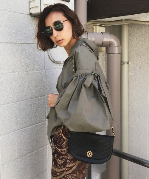 AMERI（アメリ）の「VOLUME SLEEVE OPEN SHIRTS（シャツ/ブラウス）」 - WEAR